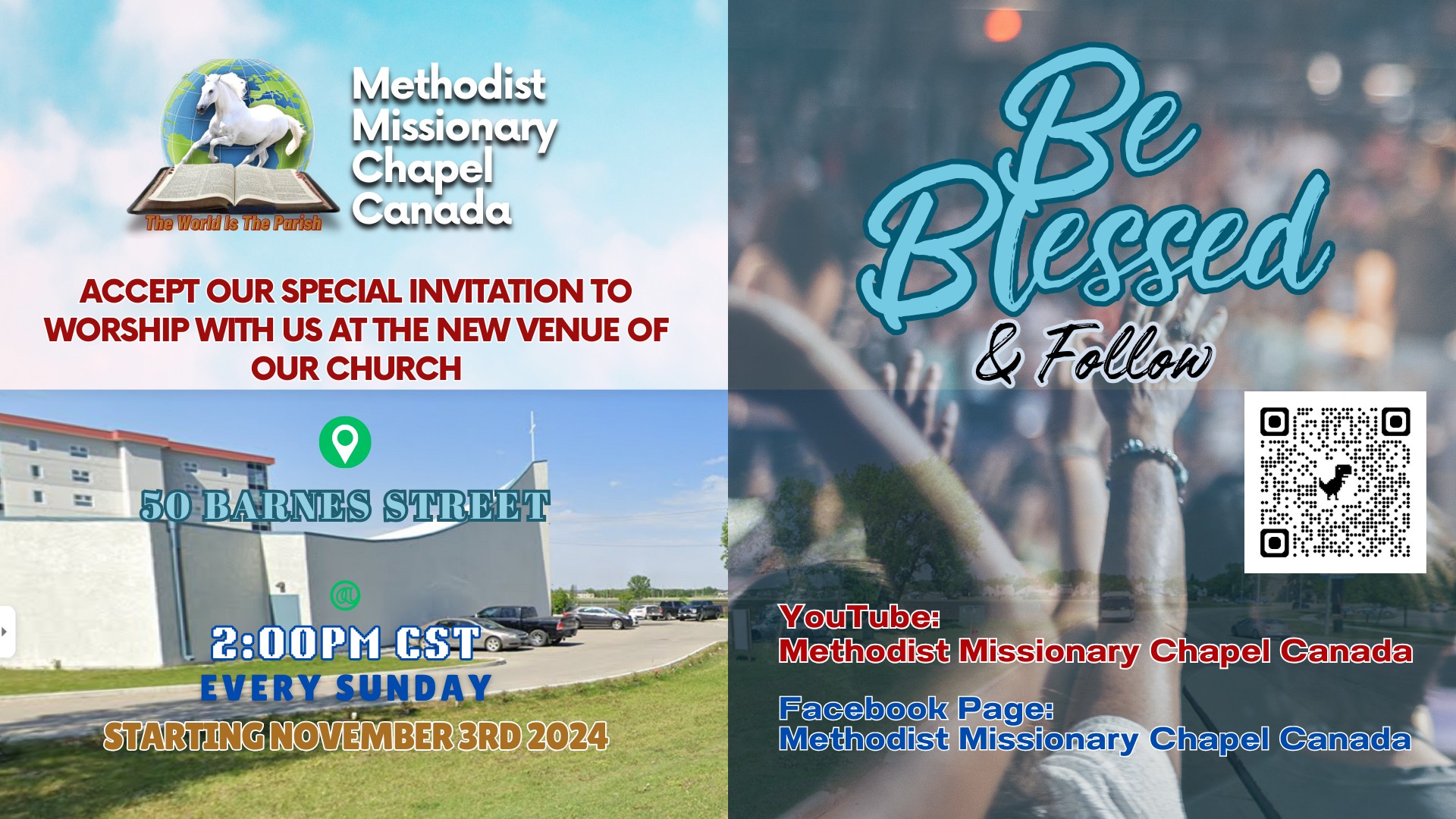 Methodist Missionary Chapel » We are moving to new venue